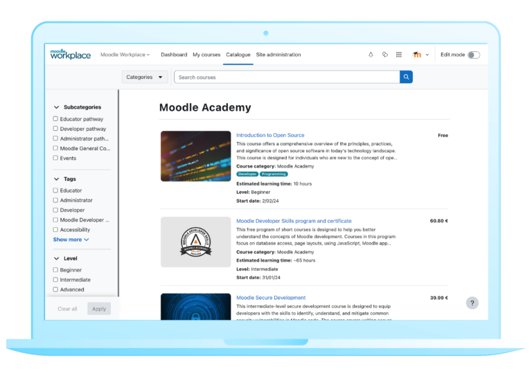 Moodle Workplace 4.4 is released | mylearningspace